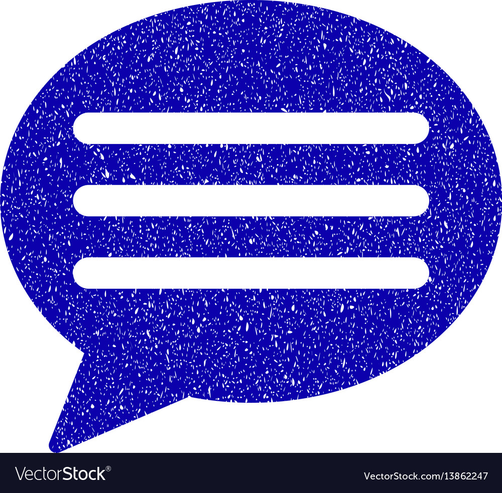 Message cloud icon grunge watermark Royalty Free Vector