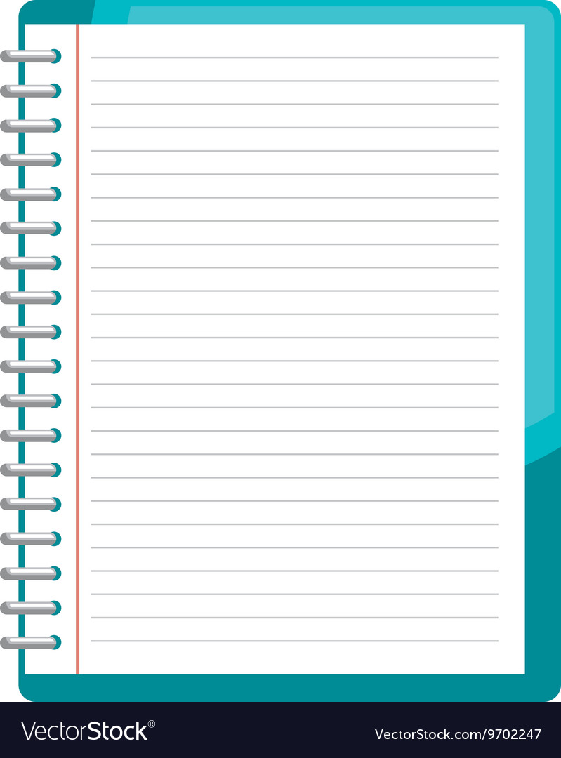 Notebook isolated flat icon Royalty Free Vector Image