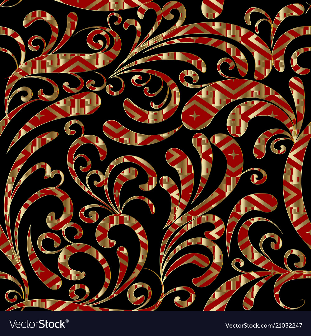 Paisleys seamless pattern black floral background Vector Image Paisleys seamless pattern black floral background Vector Image