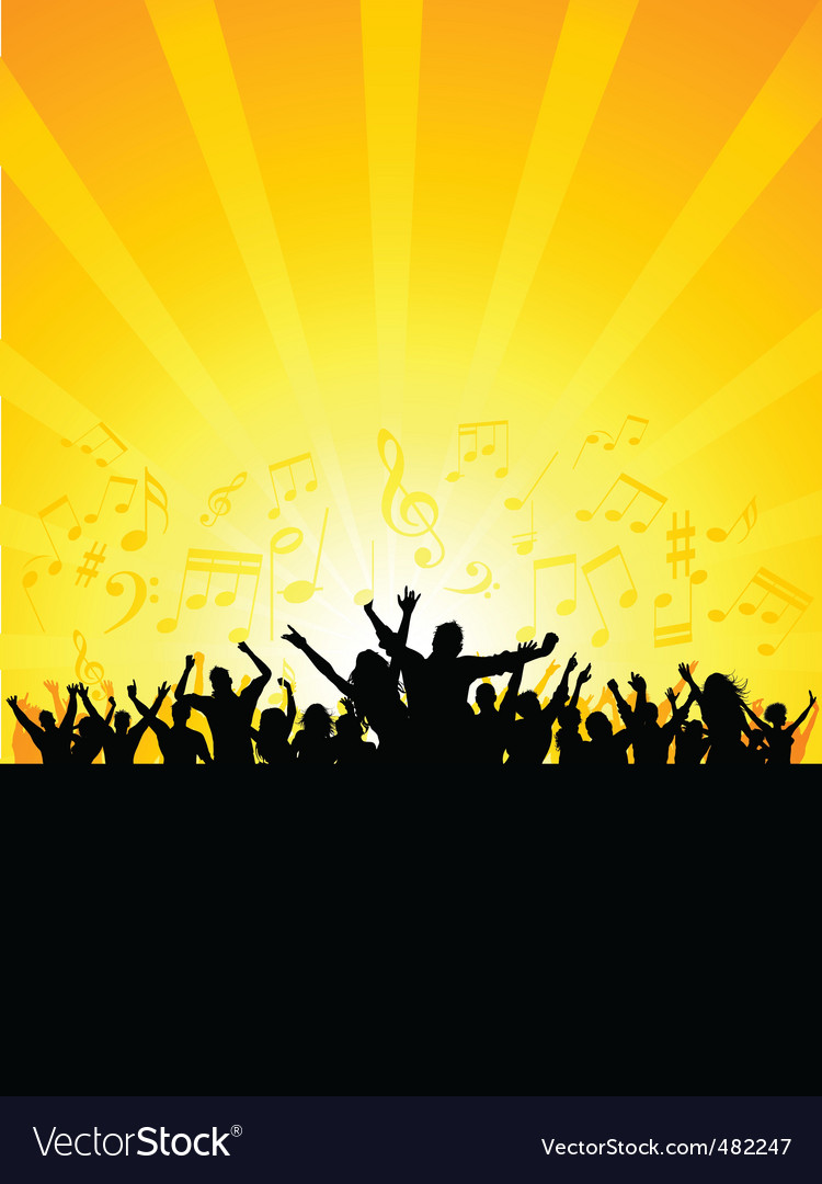 Party crowd Royalty Free Vector Image - VectorStock