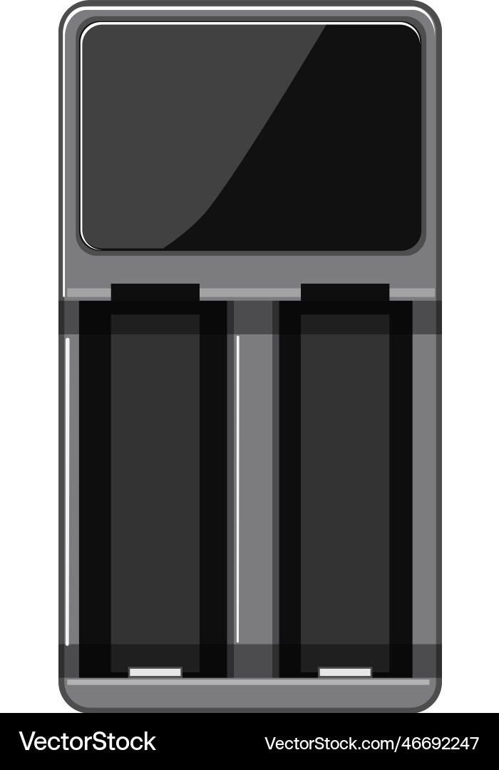 Power aa battery charger cartoon Royalty Free Vector Image