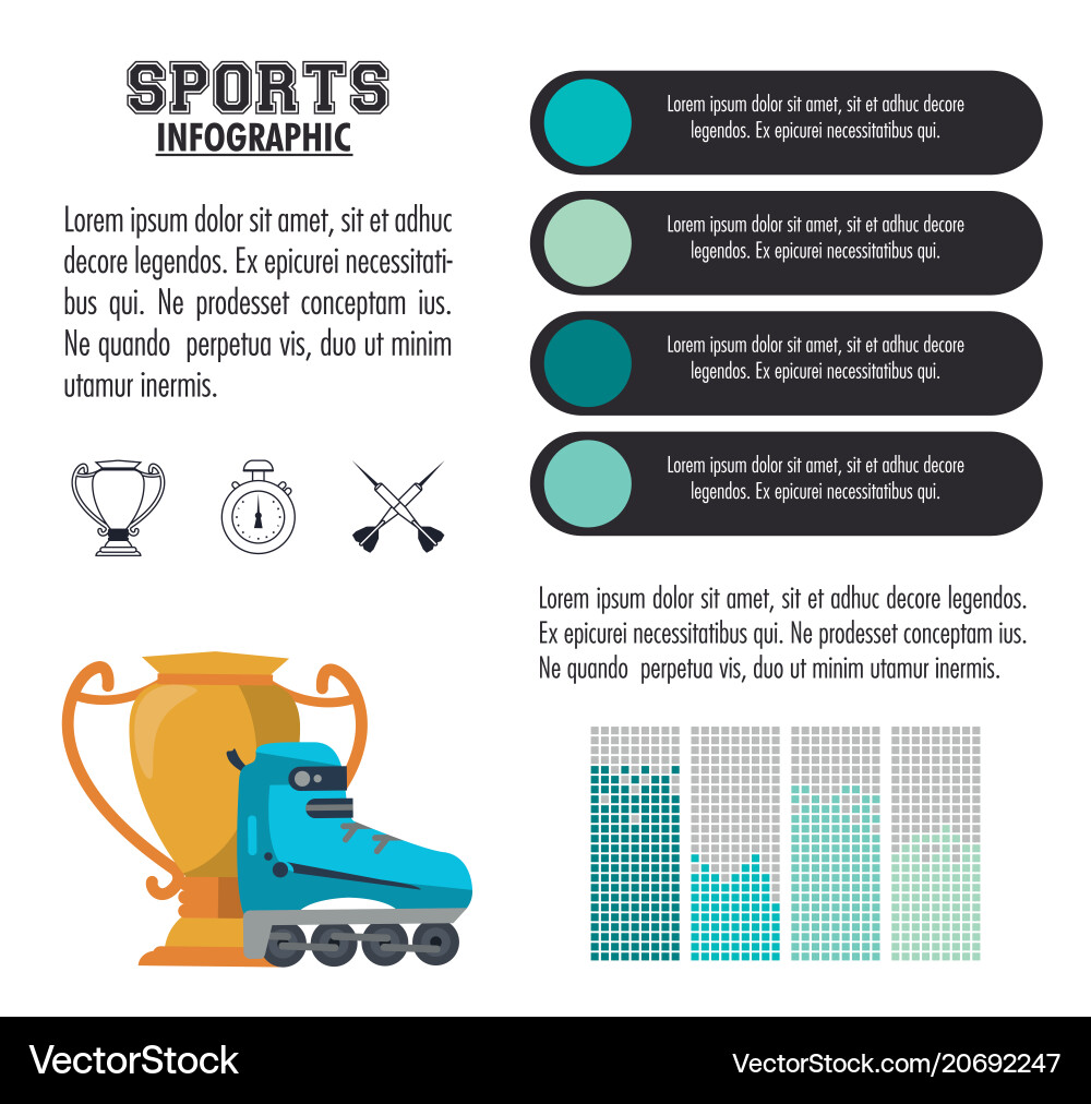 Sports infographic design Royalty Free Vector Image