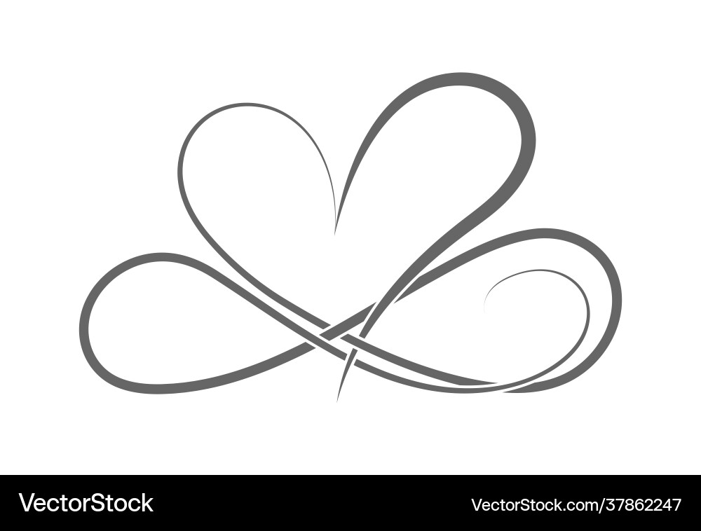 Symbol eternal love heart and infinity Royalty Free Vector