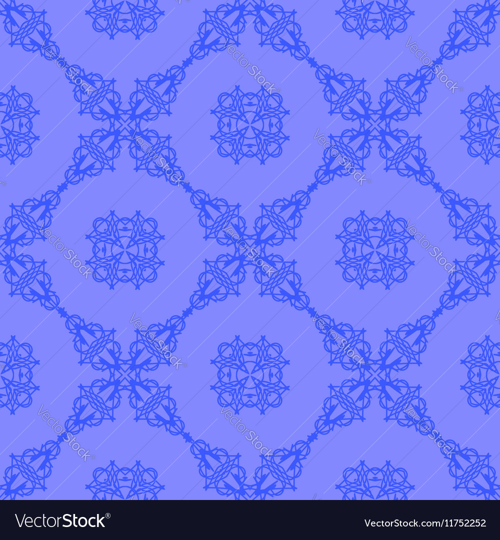 Blue ornamental seamless line pattern Royalty Free Vector