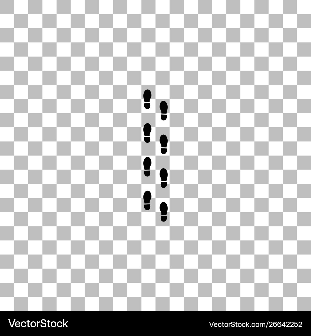 Bootprints icon flat Royalty Free Vector Image