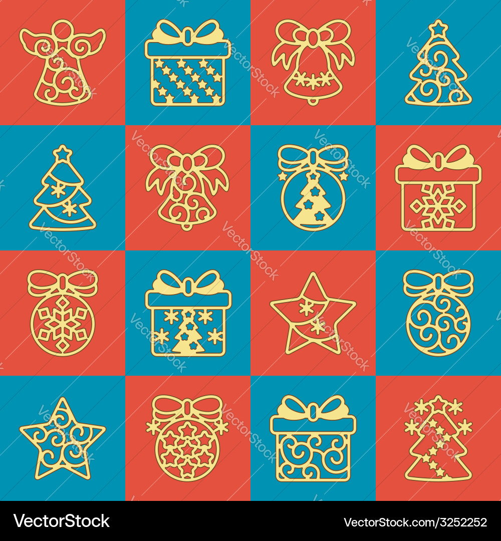 Christmas ornaments Royalty Free Vector Image - VectorStock