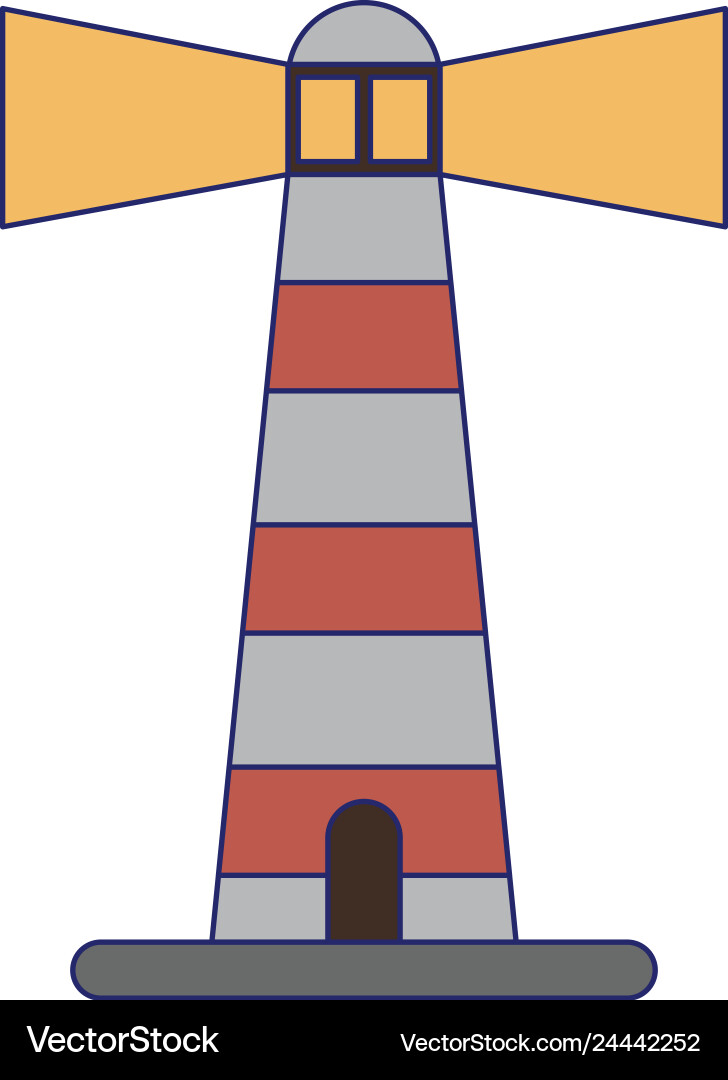 Houselight building symbol isolated blue lines Vector Image