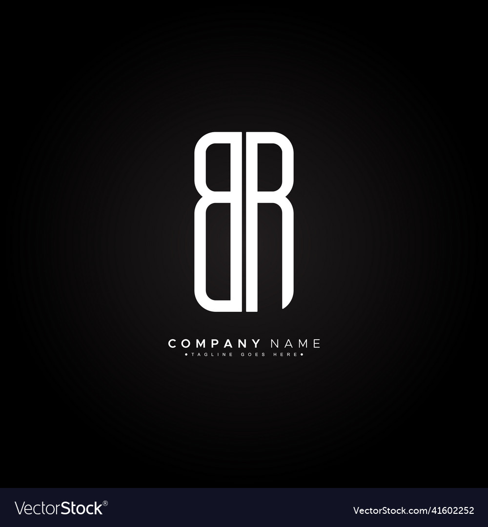 Initial letter br logo - minimal alphabet logo Vector Image