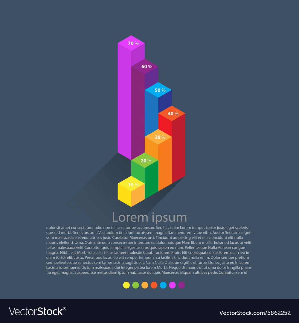 Isometric chart Royalty Free Vector Image - VectorStock