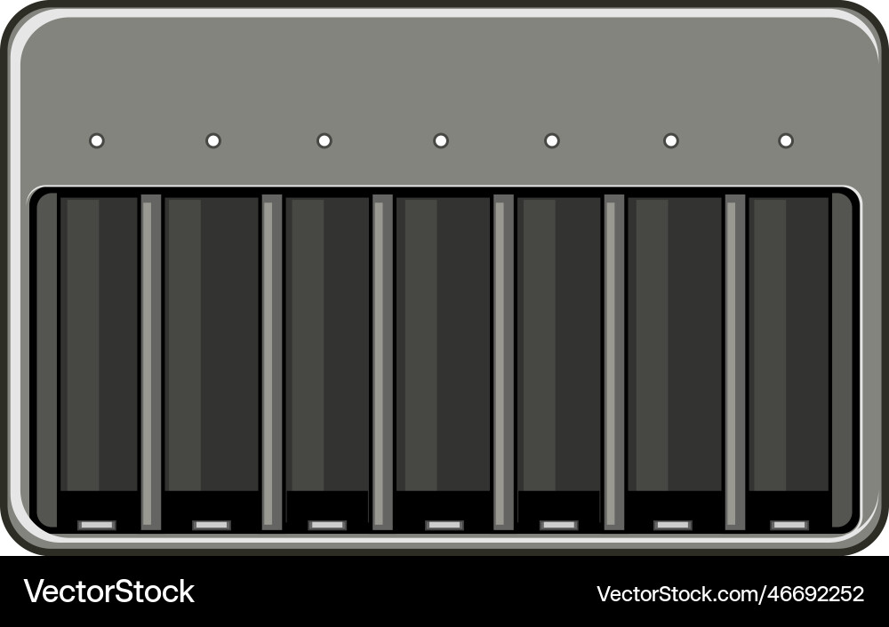 Lithium aa battery charger cartoon Royalty Free Vector Image