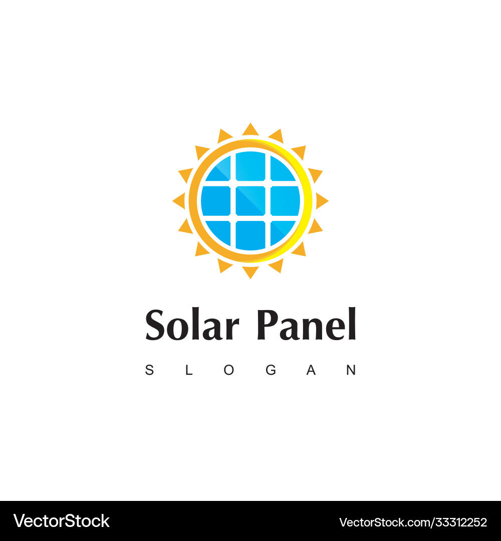 Modern solar energy logo design inspiration Vector Image