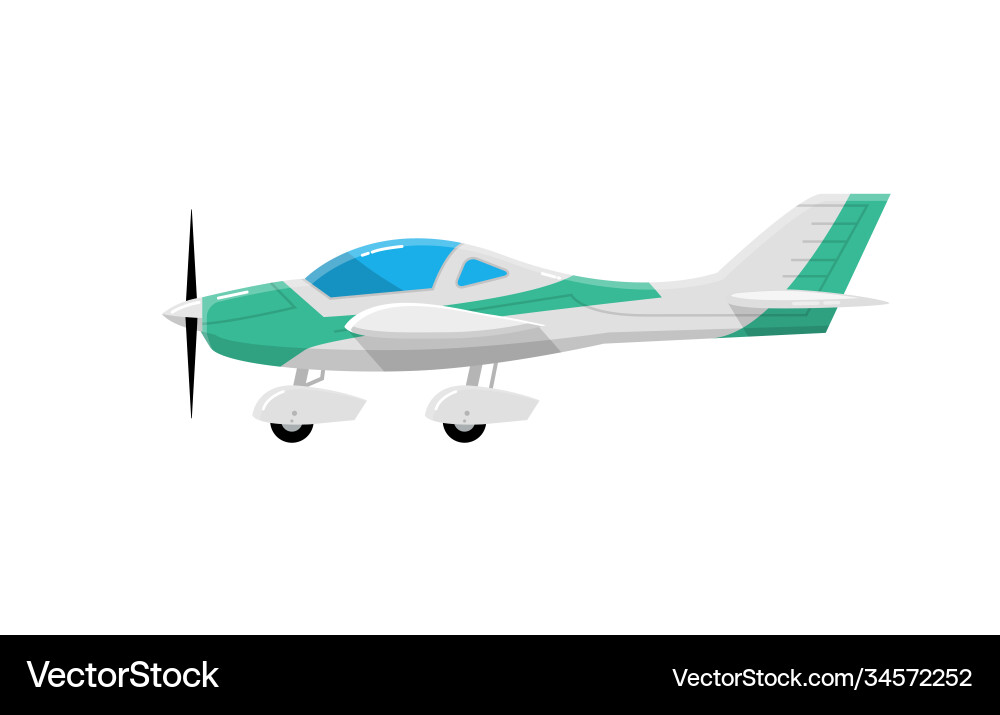 Old airplane propeller icon vintage plane small Vector Image