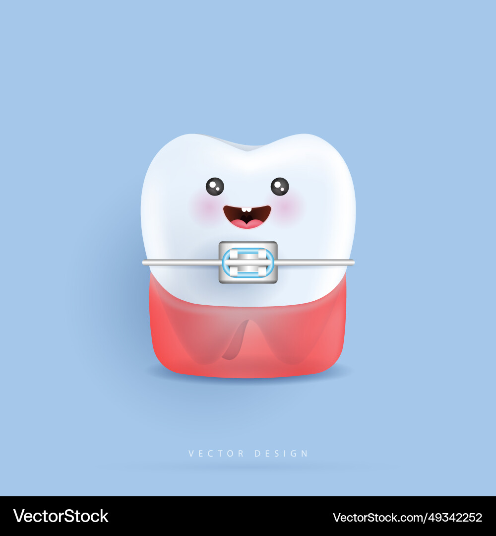 Orthodontic dentistry alignment of the bite Vector Image