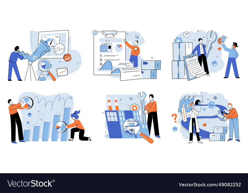 Performance indicator strategy development Vector Image