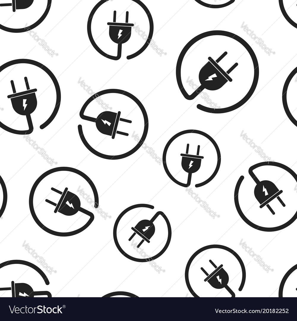 Power wire cable seamless pattern background Vector Image