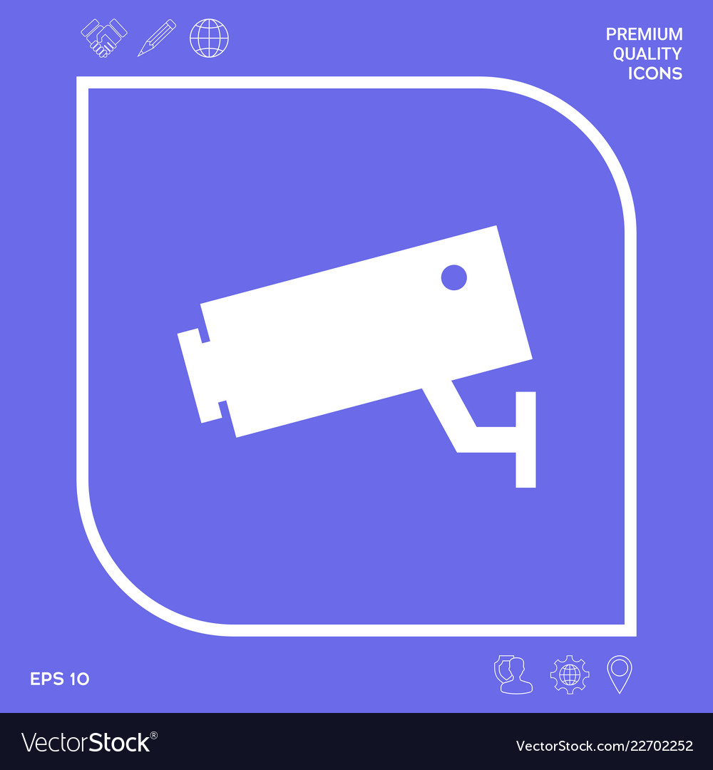Security camera icon graphic elements Royalty Free Vector