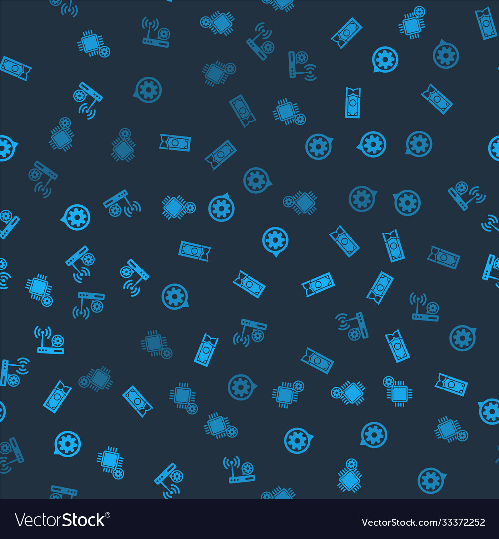 Set processor setting fast payments setting Vector Image