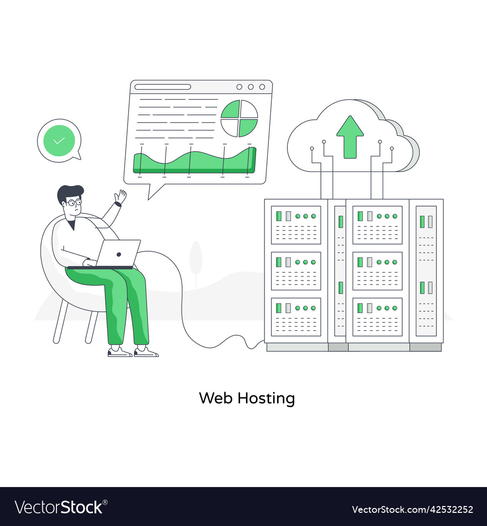Web hosting Royalty Free Vector Image - VectorStock