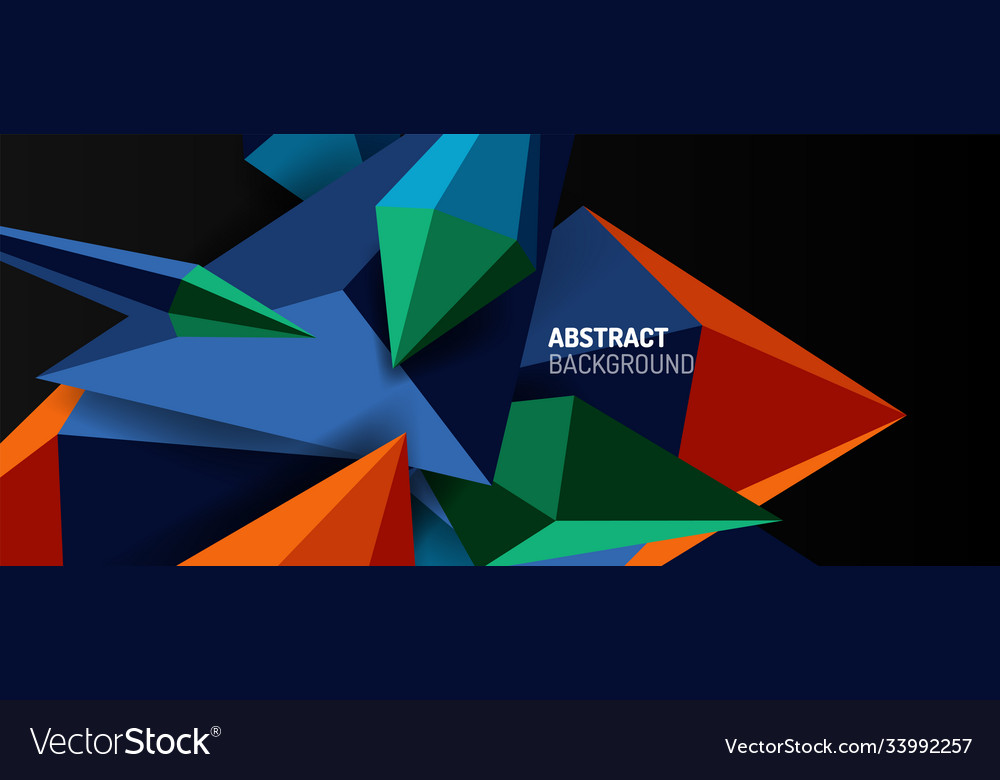3d low poly abstract shape background Royalty Free Vector