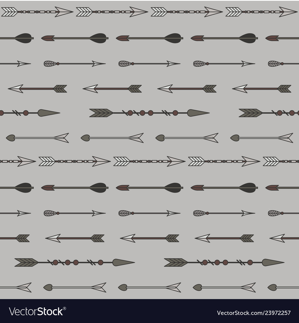Boho pattern with arrows Royalty Free Vector Image
