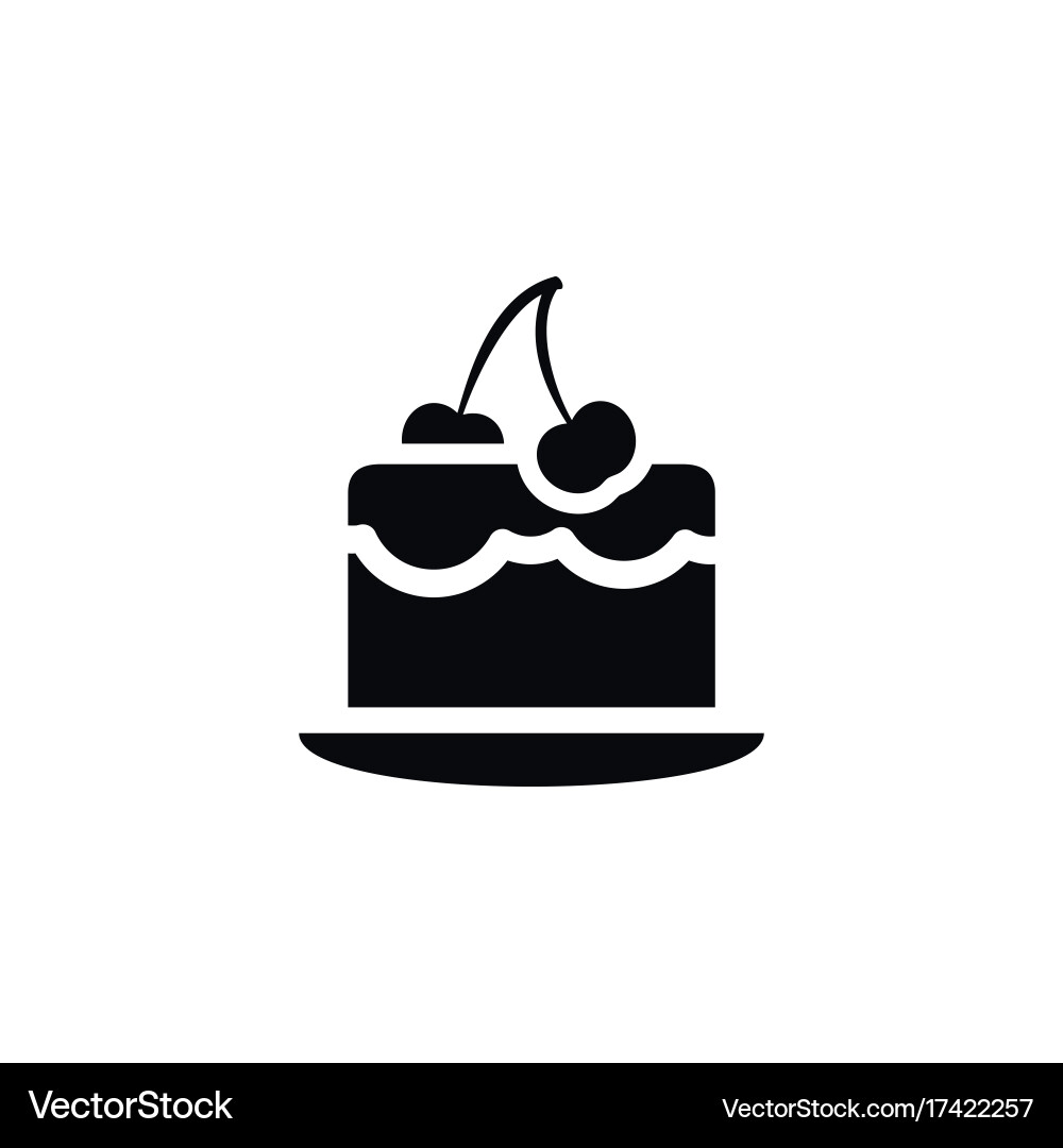 Isolated cake icon patisserie element can Vector Image