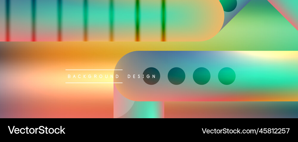 Round shapes and lines with fluid gradients Vector Image