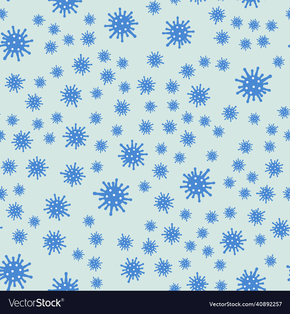 Seamless pattern with viruses Royalty Free Vector Image