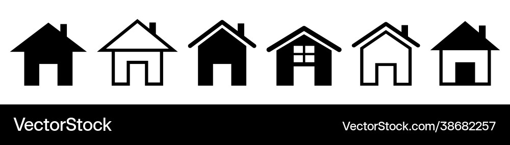 Set house icon design for apps and websites Vector Image