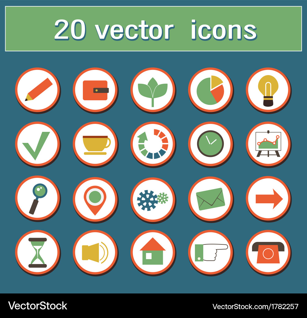 Set of icons Royalty Free Vector Image - VectorStock
