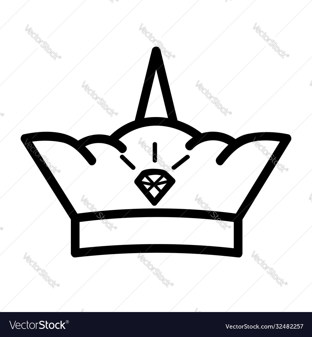 Simple icon outline style crown for part logo Vector Image Simple icon outline style crown for part logo Vector Image