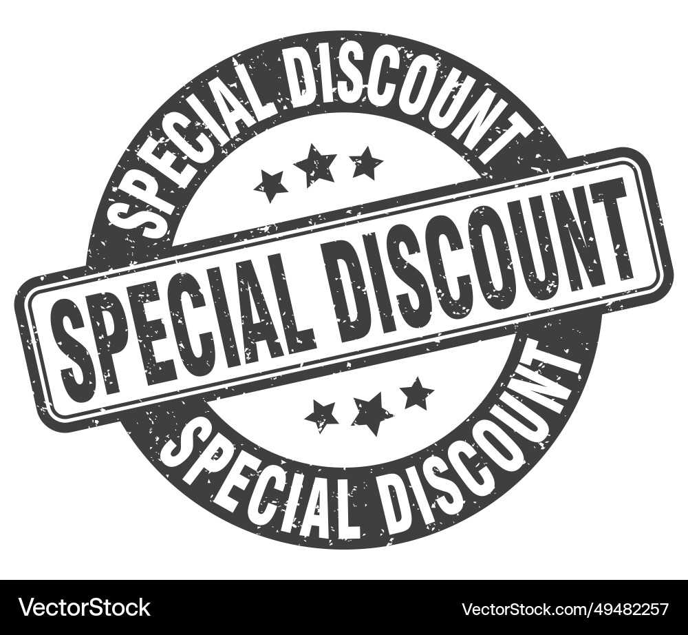 Special discount stamp label Royalty Free Vector Image