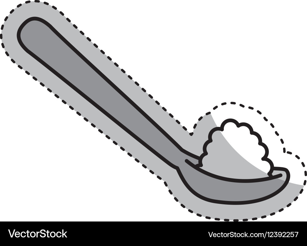 Sugar spoon isolated icon Royalty Free Vector Image
