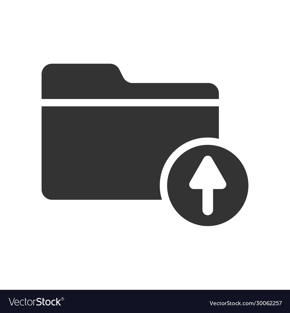 Upload folder icon Royalty Free Vector Image - VectorStock