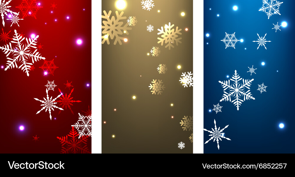 Winter backgrounds set Royalty Free Vector Image