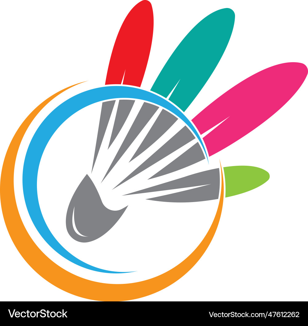 Badminton logo icon design templatebadminton Vector Image