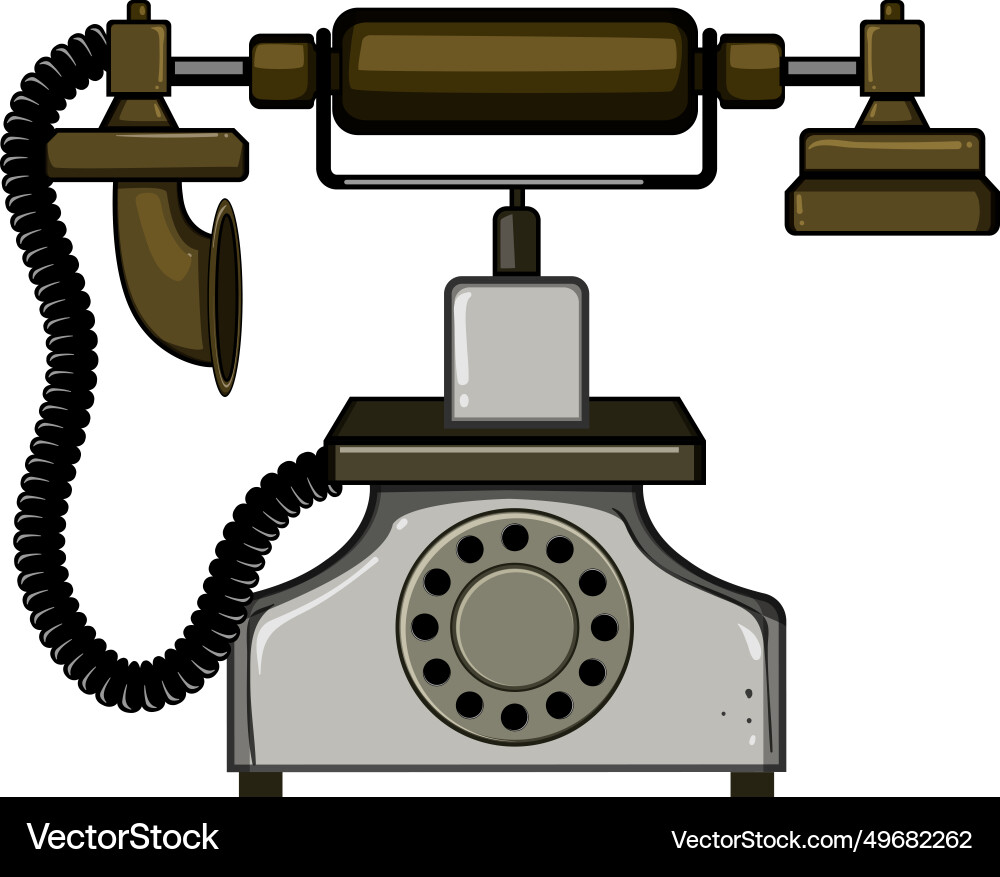Call telephone retro cartoon Royalty Free Vector Image