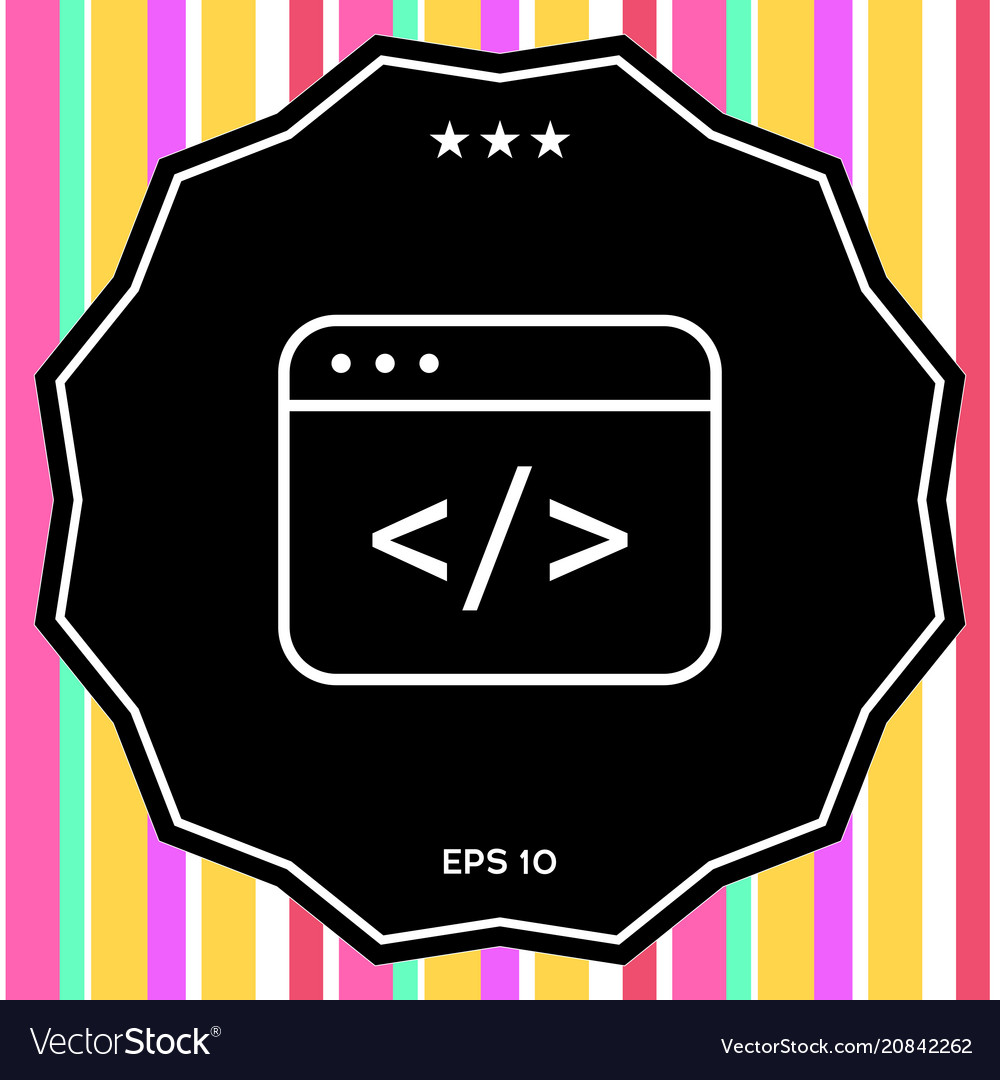 Code editor icon Royalty Free Vector Image - VectorStock