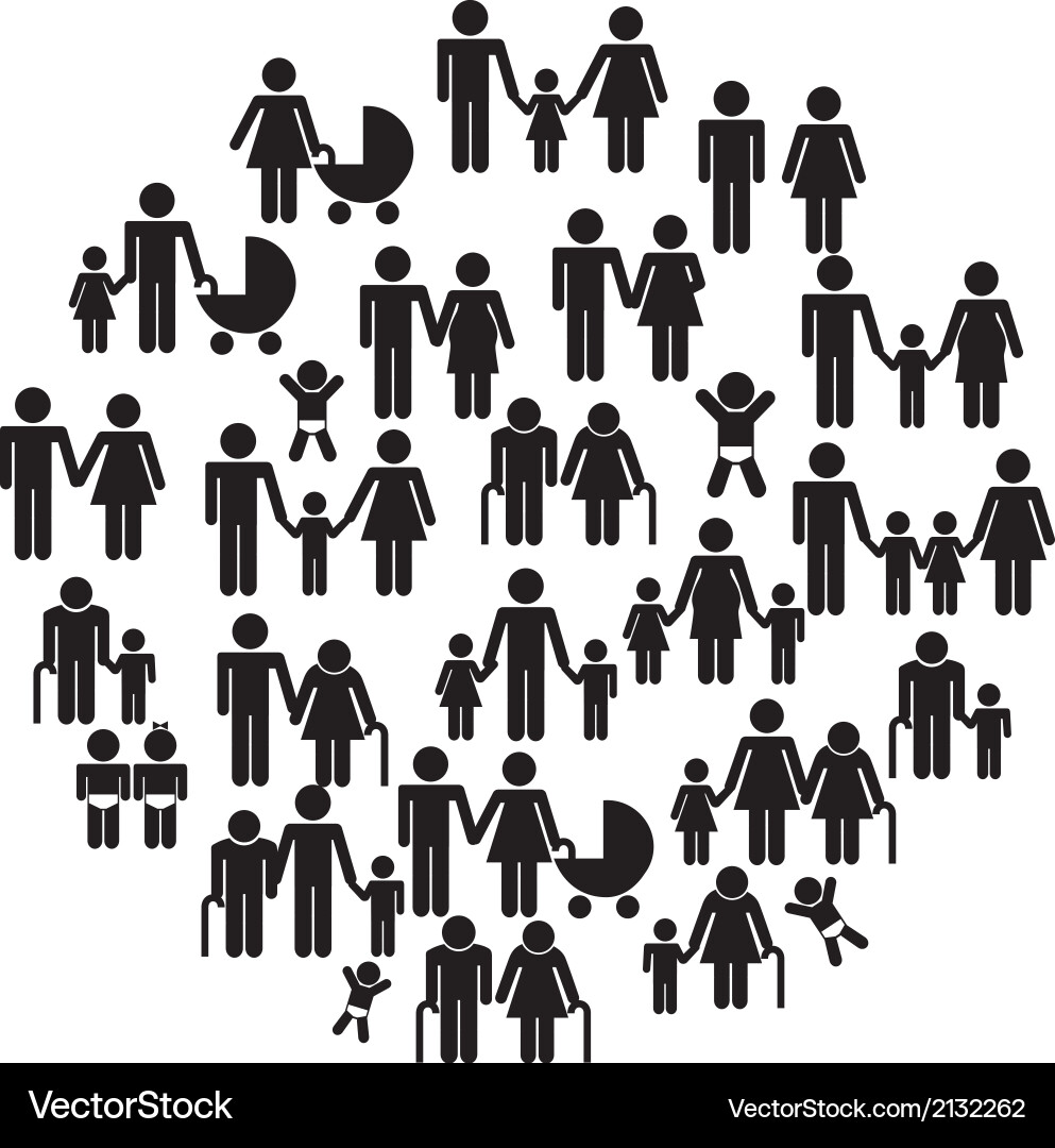 Family design over white background Royalty Free Vector