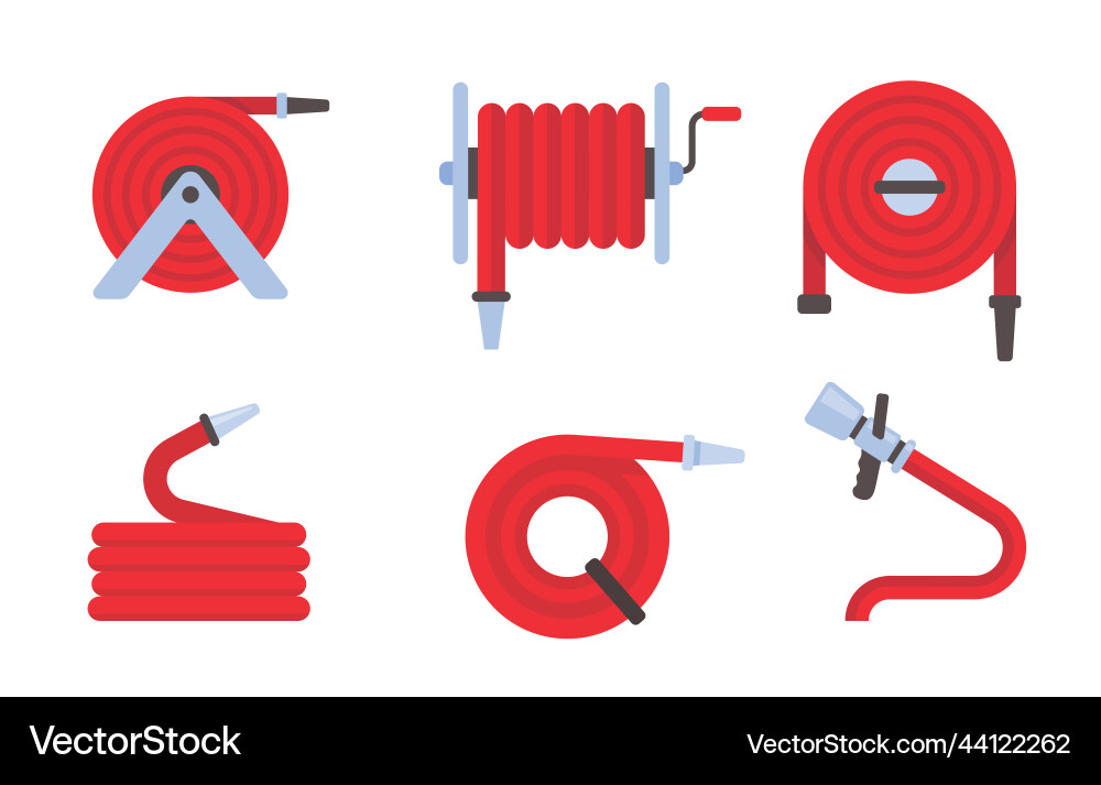 Fire hose the red rubber is used Royalty Free Vector Image