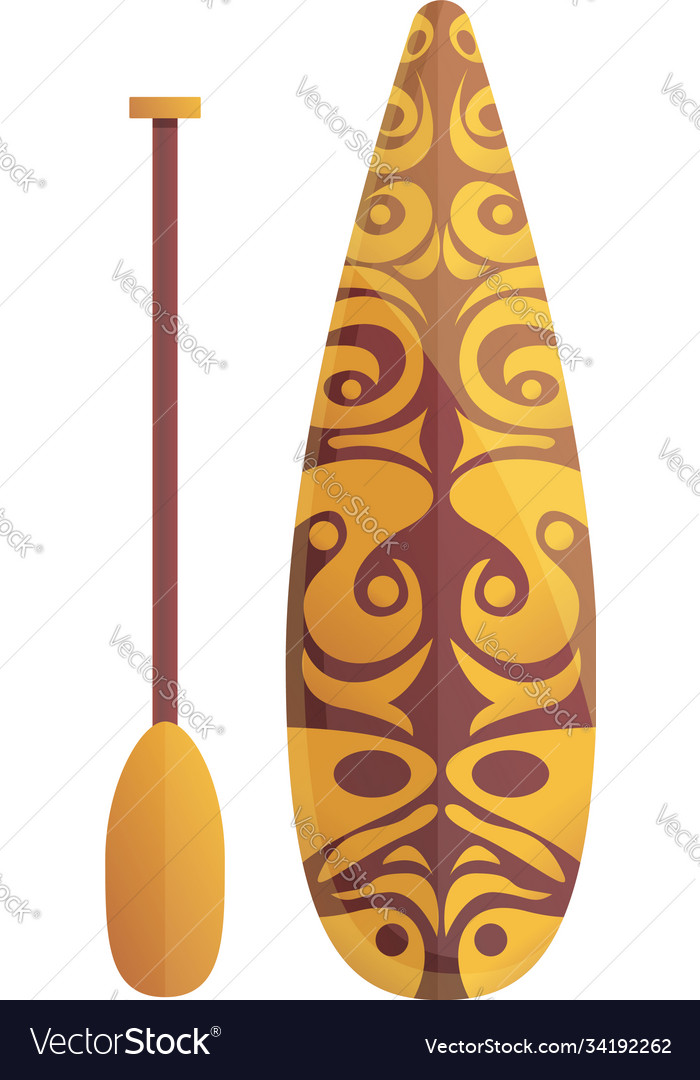 Fitness sup surfing icon cartoon style Royalty Free Vector