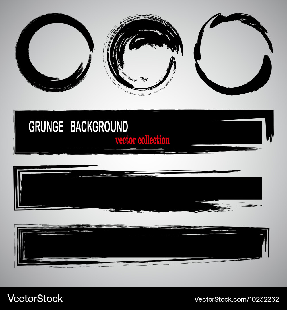 Set of hand drawn brushes and design elements Vector Image