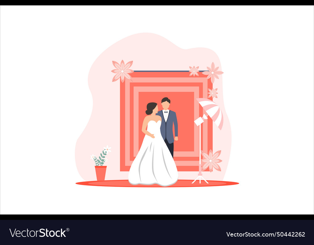 Wedding flat design Royalty Free Vector Image - VectorStock