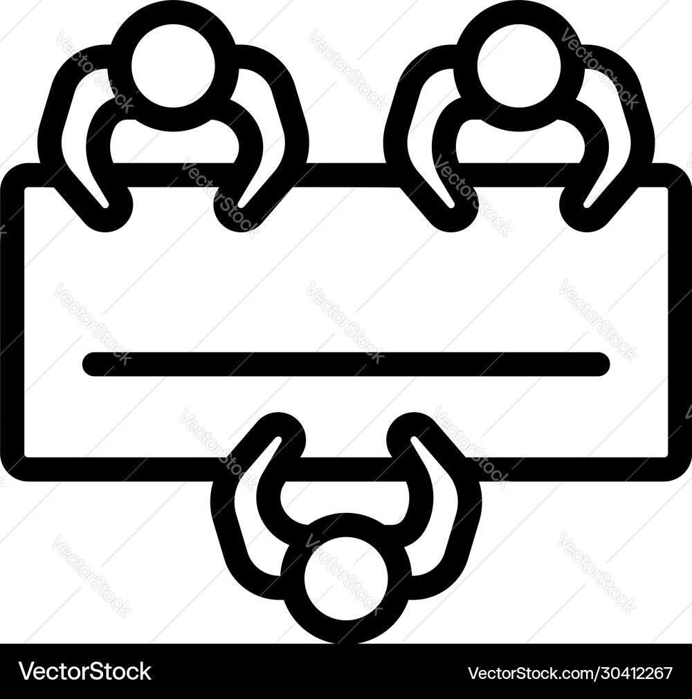 Conference room desktop icon outline style Vector Image