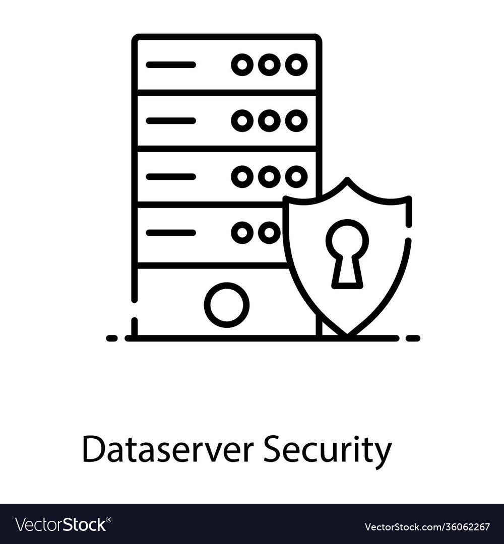 Dataserver security Royalty Free Vector Image - VectorStock