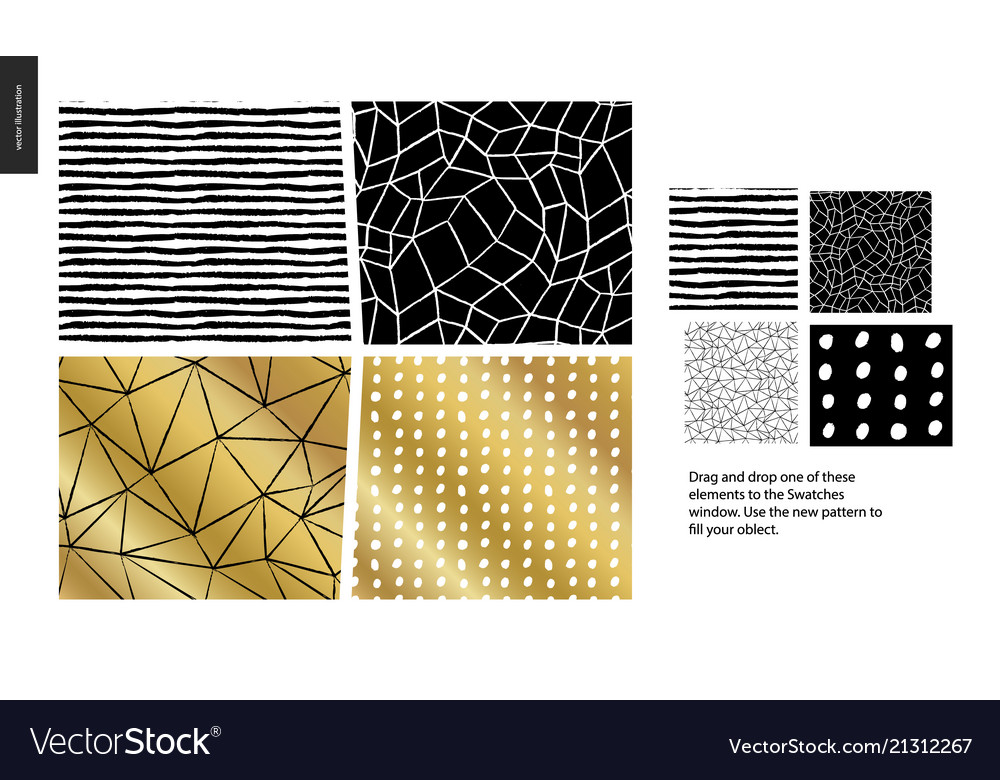 Hand drawn patterns - pieces Royalty Free Vector Image