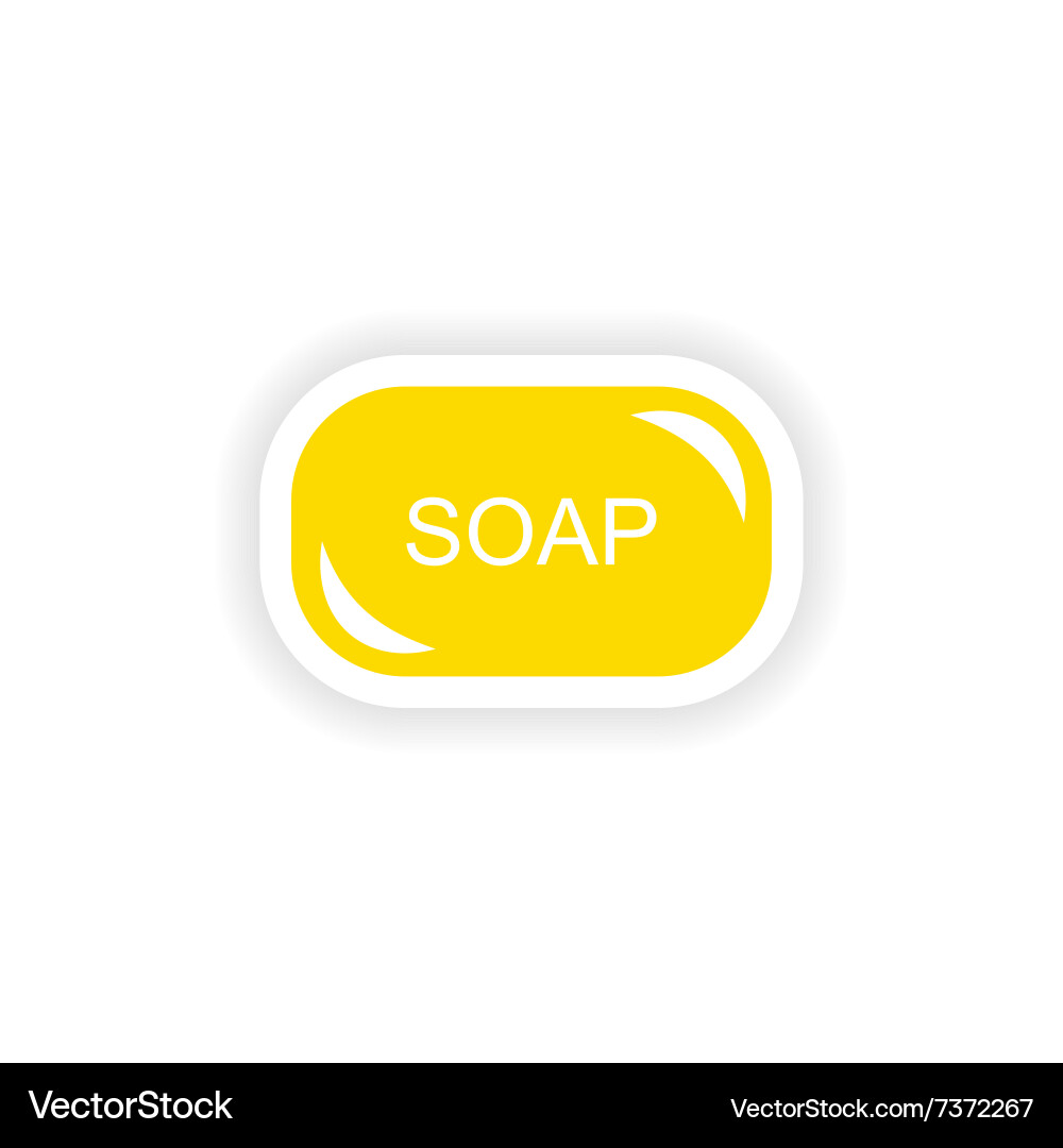 Icon sticker realistic design on paper soap Vector Image