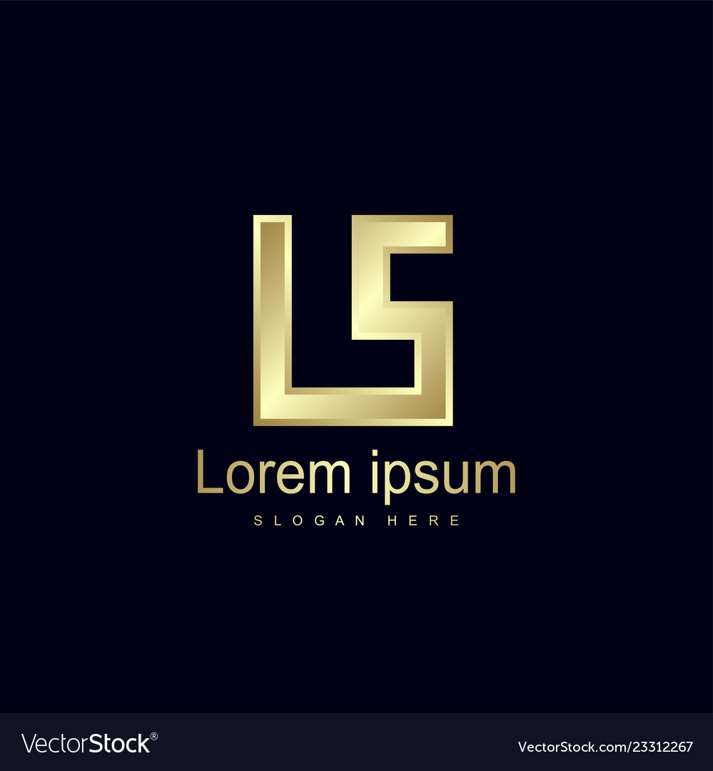 Initial letter ls logo template design Royalty Free Vector