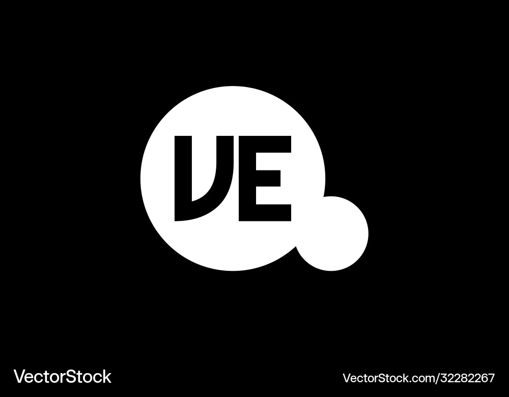 Initial monogram letter v e logo design template Vector Image
