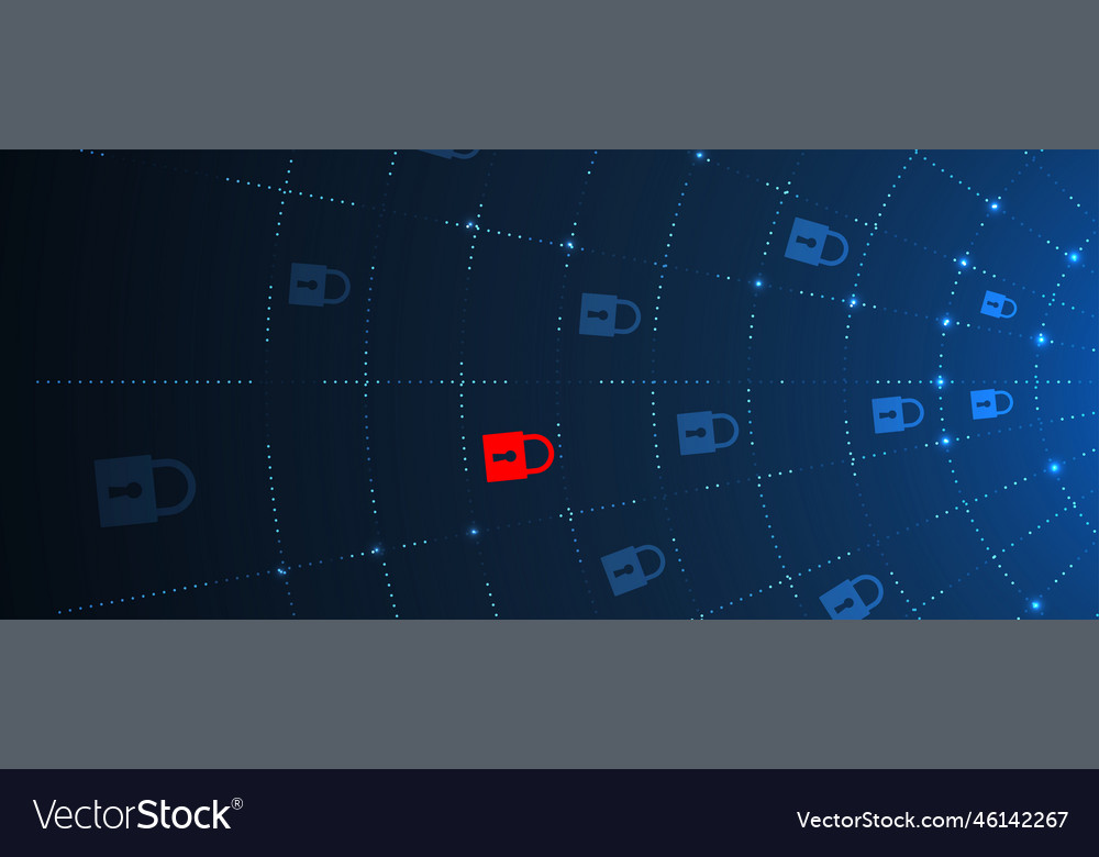 Internet digital security technology concept Vector Image