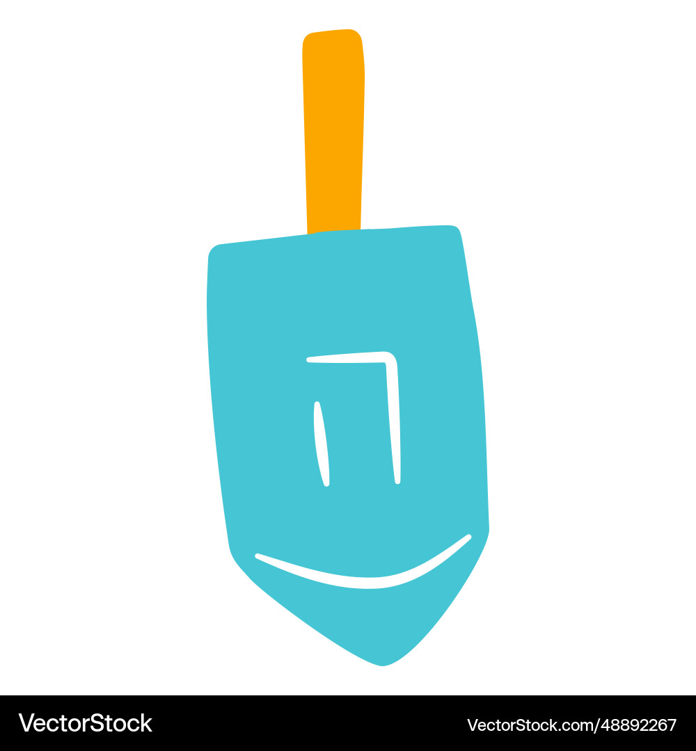 Jewish dreidel doodle Royalty Free Vector Image